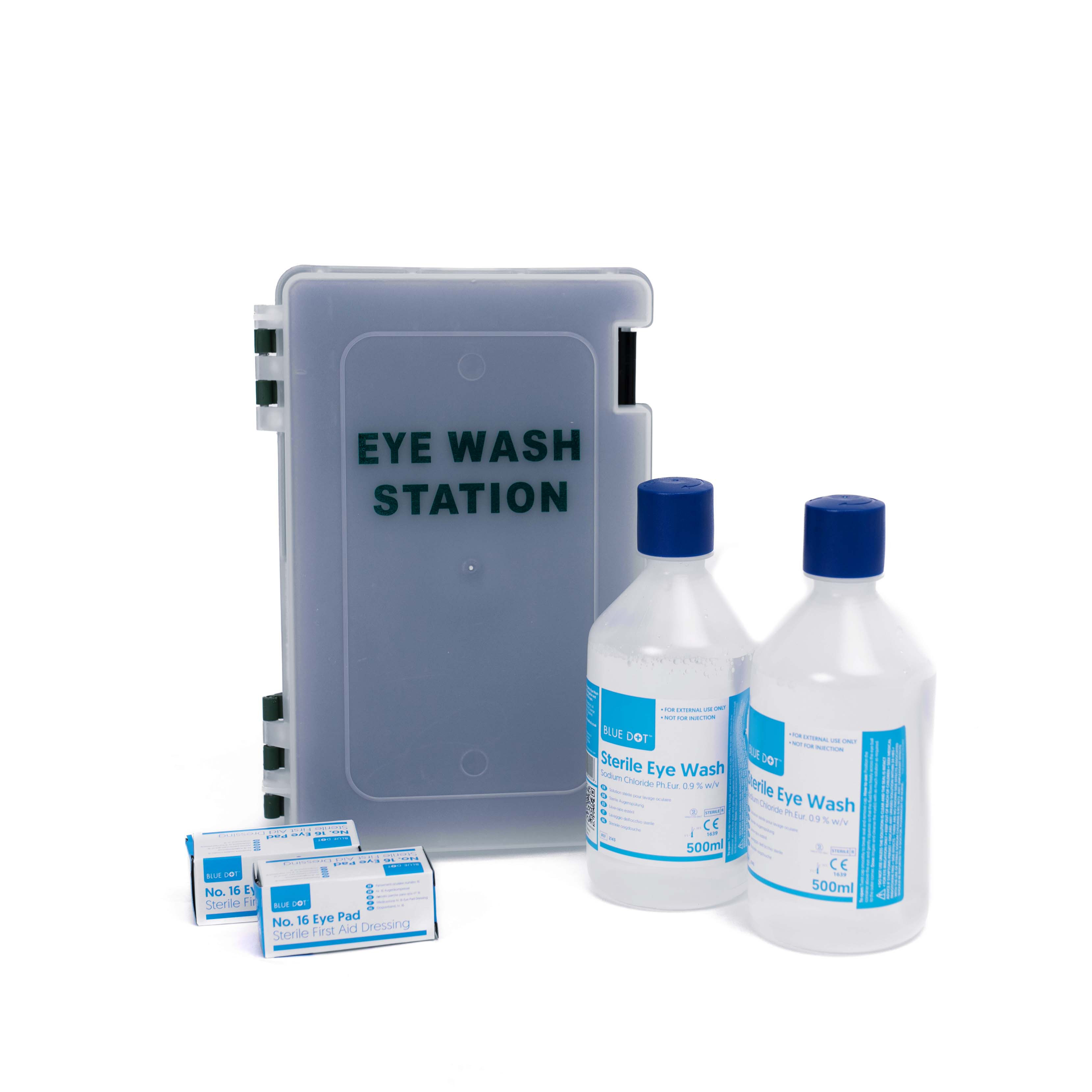 Blue Dot Eye Wash Kit – Standard – 2 x 500ml + 2 x No.16 – Each – Essex ...
