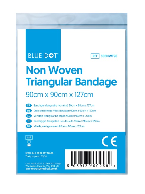 Blue Dot Non Woven Triangular Bandage – 90cm x 90cm – 1 x Each – Essex ...