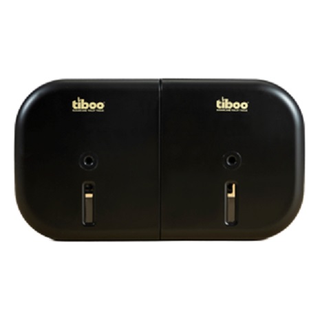 Tiboo SystemX Twin Mini Toilet Roll Duo Dispenser – Black or White – 1 ...